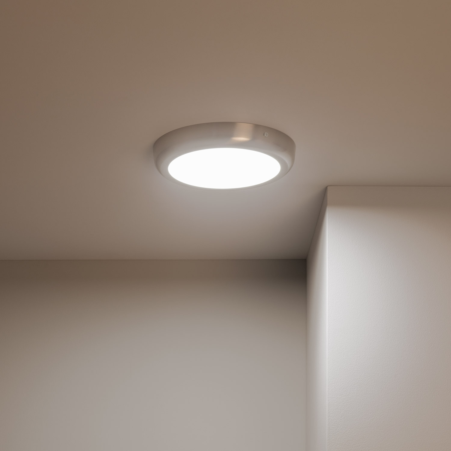 PAINEL LED REDONDO DESIGN 18W SILVER - AMAROLED